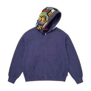Supreme Fw26 Patches Zip Up Hooded Sweatshirt