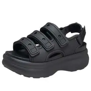 CROCS Soho Sport Platform Sandals With Embellishments - Black