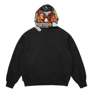 Supreme Fw26 Patches Zip Up Hooded Sweatshirt - Black
