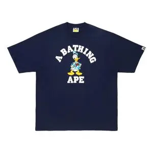 A BATHING APE A Bathing Ape X Disney Donald Duck College Relaxed Fit T-shirt 'navy' Navy