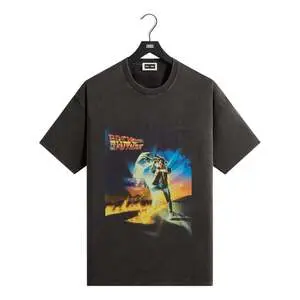 Kith X Back To The Future Chrome Title Vintage T-shirt - Black