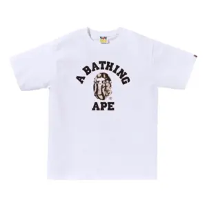 A BATHING APE A Bathing Ape Trial Camo College T-shirt 'white Beige' White Beige