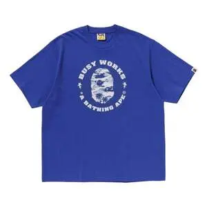 A BATHING APE Palm Tree Camo Busy Works Sta Relaxed Fit T-shirt - Blue