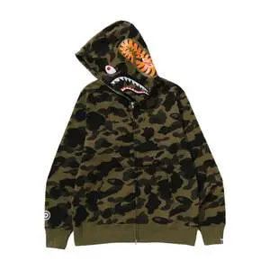 A BATHING APE 1st Camo Shark Hoodie - Green