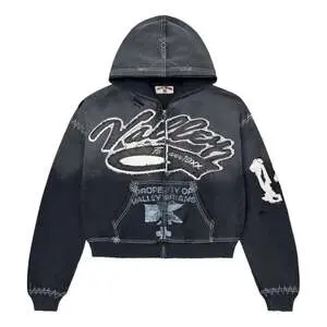 VALE FOREVER Zip Up Religion Hoodie - Black