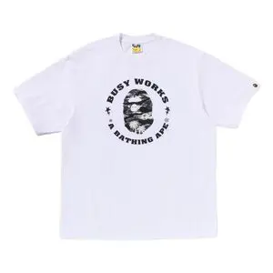 A BATHING APE Palm Tree Camo Busy Works Sta Relaxed Fit T-shirt - White