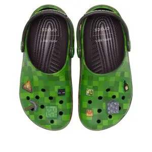 CROCS Classic Clog Minecraft Grass Block 'green Brown