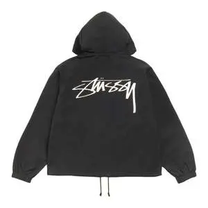 StÜssy Waxed Cotton Beach Shell - Black