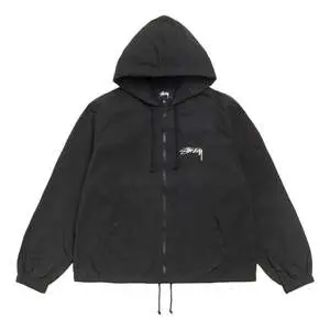 StÜssy Waxed Cotton Beach Shell - Black