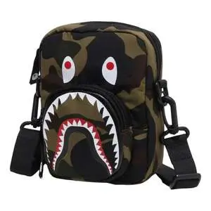 A BATHING APE 1st Camo Shark Mini Bag - Green
