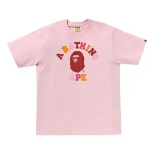 A BATHING APE Colors College T-shirt - Pink
