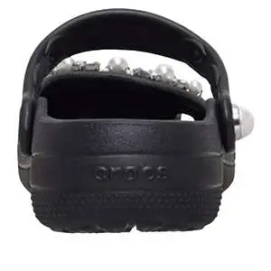CROCS Classic Pearls Ballet Mary Jane Shoes - Black