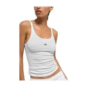 Alo Yoga Ribbed Prosper Tank - White