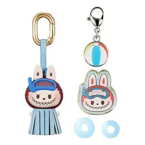 POP MART Pop Bean Island Vacation Series Decorative Accessory 'labubu Sharkie Dive