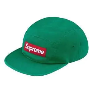 Supreme Washed Chino Twill Camp Cap - Green