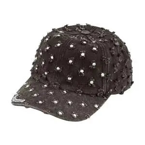 Supreme Fw26 Hole Punch Rhinestone Denim 6-panel
