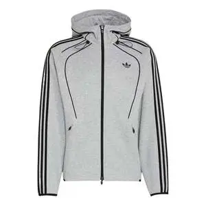 Adidas Spacer Teamgeist 26 Cutline Fullzip Hoodie - Black/grey Heather
