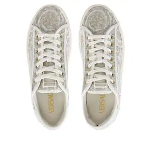 Versace Greca Jacquard Canvas Sneakers