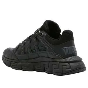Versace Trigreca Jacquard Leather Sneakers