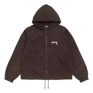 StÜssy Waxed Cotton Beach Shell Jacket - Brown