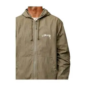 StÜssy Waxed Cotton Beach Shell - Olive