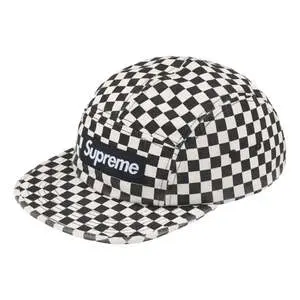 Supreme Washed Chino Twill Camp Cap - Checkerboard
