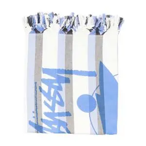StÜssy Stripe Surfman Beach Blanket - Blue