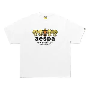 A BATHING APE X Aespa Baby Milo Lemonade Relaxed Fit T-shirt - White