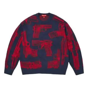 Supreme Ss26 Guns Sweater - Navy