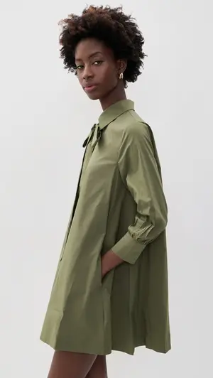 English Factory Bow Shirt Dress