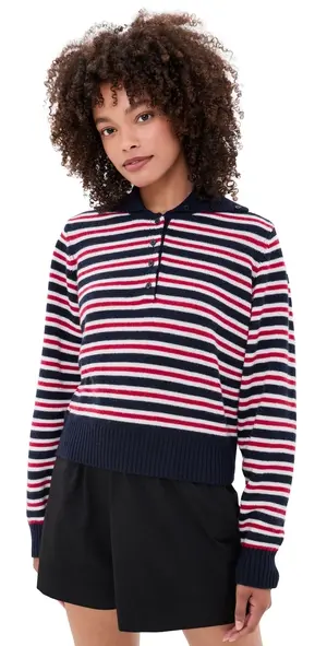 ROWING BLAZERS Merino Wool & Cashmere Blend Polo Sweater