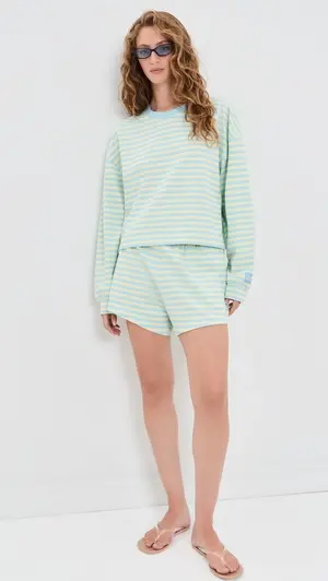 Daily Drills Striped Cotton Long Sleeve Top