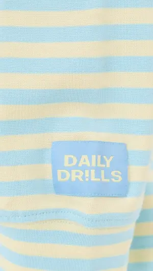 Daily Drills Striped Cotton Long Sleeve Top