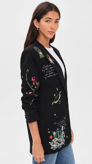 Cinq À Sept Kelsa Blazer With Embroidered Detailing