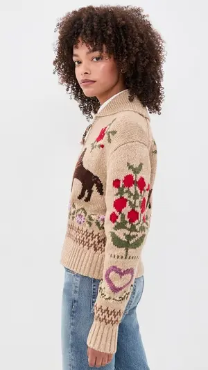 Polo Ralph Lauren Intarsia Knit Shawl Cardigan