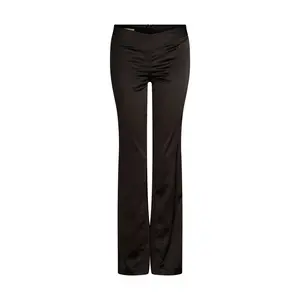 LOVE AND NOSTALGIA Motor Running Stretch Satin Boot-cut Pants