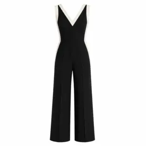 EXQUISE Meadow Jumpsuit Sleeveless V-neck Wide-leg Design