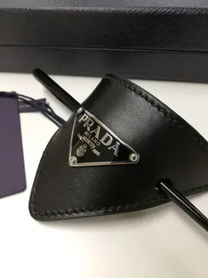 Prada Leather Hair Clip