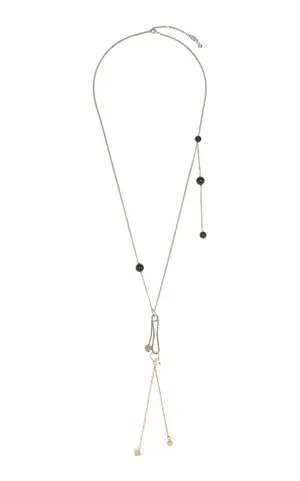 LEMAIRE Thistle Brass And Onyx Necklace - Multi