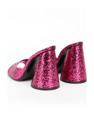 Attico Metallic Open-toe Slip-on Mules