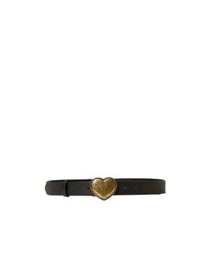 TWINSET Heart-buckle Leather Belt