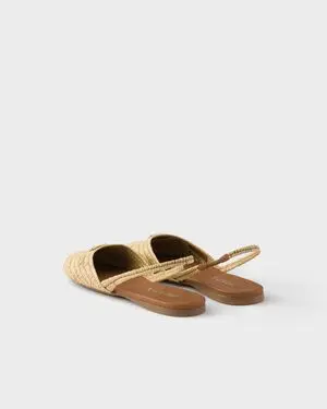 Prada Crochet Slingback Ballerinas