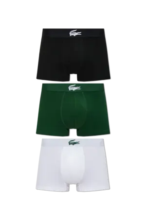 Lacoste 3-pack Of Cotton Boxers - Black