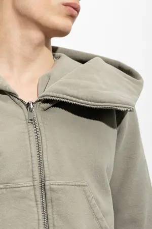 Rick Owens Sweatshirt With Asymmetric Zipper