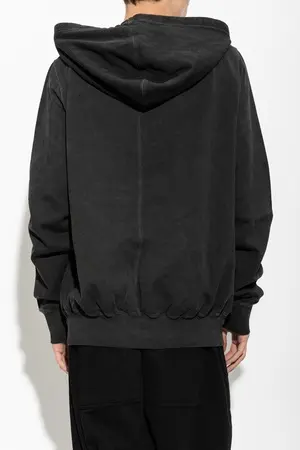 Rick Owens Oversized Distressed Cotton Hoodie