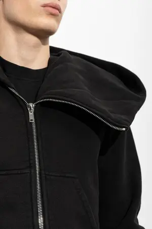 Rick Owens Sweatshirt With Asymmetric Zipper