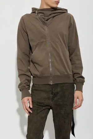 Rick Owens Sweatshirt With Asymmetric Zipper