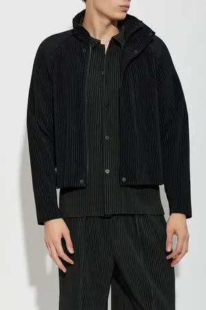 Issey Miyake Pleated Sweatshirt With Turtleneck