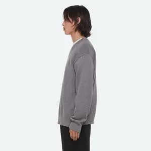 Helmut Lang Distressed V-neck - Grey Melange