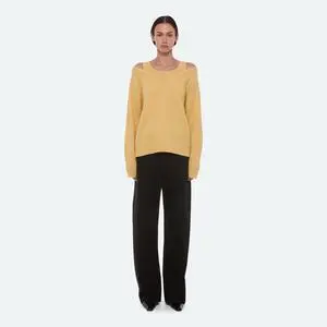 Helmut Lang Double-layer V-neck Sweater - Cornsilk